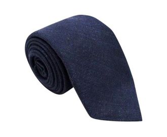 Berluti Navy Hemp-Wool Blend Tie