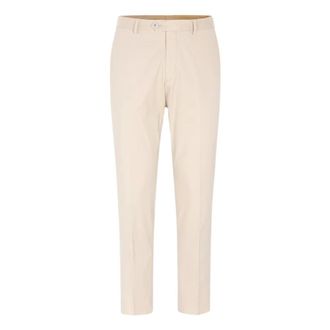 Oscar Jacobson Beige Slim Fit Baumwoll Stretch Hose - - Trousers - Herren - Beige - S