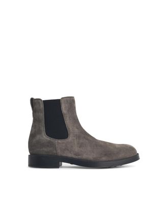 Tod's Tods Bottines Lear en daim gris Chelsea