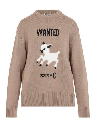 Moschino Pull Col Rond - Beige