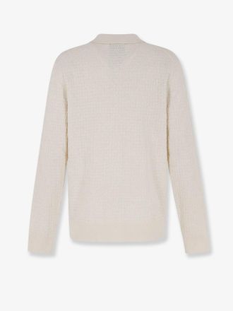 HUGO BOSS Mens Silk Sweater White