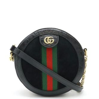 Gucci Sac bandouli&egrave;re en daim Pre-owned - Femme - Pre-owned - Noir - Taille: ONE Size