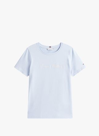 Tommy Hilfiger T-shirt &agrave; col ras-du-cou et logo brod&eacute;