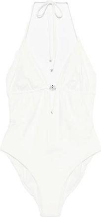 Tory Burch Femme, Maillots de bain, Blanc, Taille: 38 FR Maillot de bain &agrave; nouer dans le dos