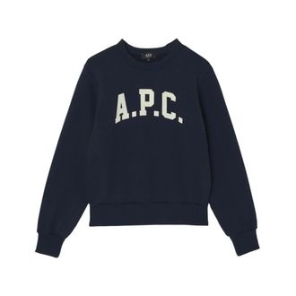 A.P.C. Schwarzer Rundhalsausschnitt Baumwollpullover - - Sweatshirts & Hoodies - Herren - Schwarzk - S