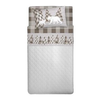 Pensieri delicati Bettwäsche-Set für Einzelbett, Flanell, 100% Baumwolle, warm und weich, für Einzelbett 90 x 200 cm, inklusive Spannbettlaken, Bettbezug und 1 Kissenbe