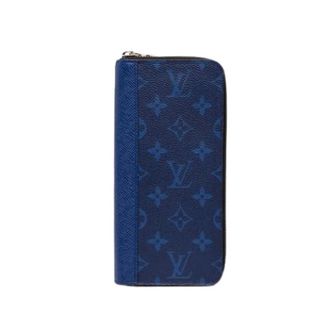 Louis Vuitton Portefeuille zipp&eacute; en toile Pre-owned - Homme - Pre-owned - Bleu - Taille: ONE Size