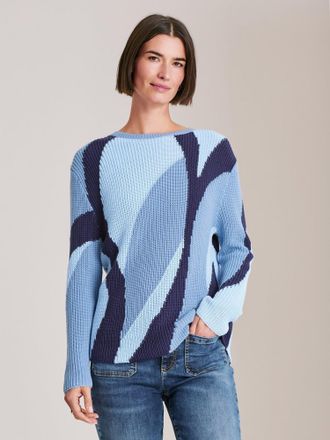 Peter Hahn Rundhals-Pullover Peter Hahn blau