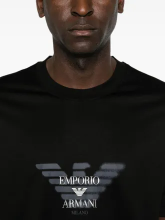 Emporio Armani Logo-Print T-Shirt - Black