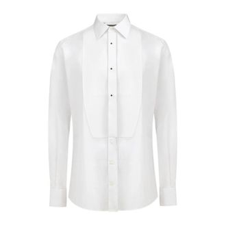 Dolce & Gabbana Herren Wei&szlig;es Baumwollhemd- Klassisches Design - - Shirts - Herren - Wei&szlig; - XS