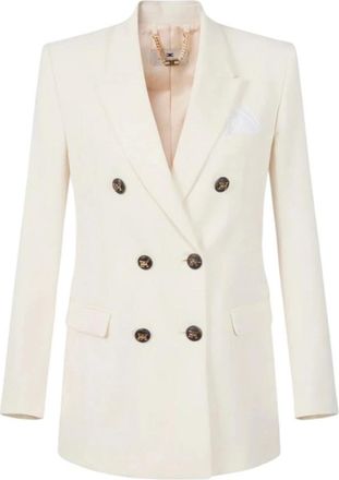 Elisabetta Franchi Femme, Vestes, Blanc, Taille: 42 FR Blazer crois&eacute;