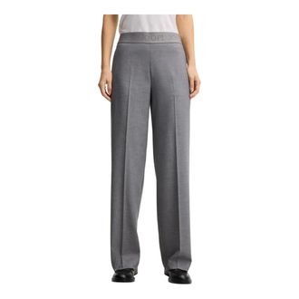 Joop Pantalon droit avec ceinture logo - Femme - Pantalons - Gris - Taille: 42 FR