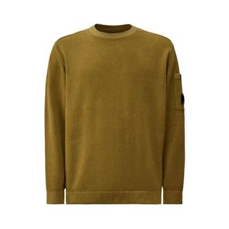 C.P. Company C.p. Company, Homme, Sweatshirts et sweats &agrave; capuche, Brun, Taille: XS Chenille Cotton Sweater