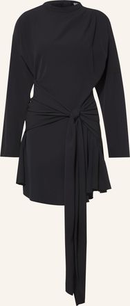 Ganni Kleid In Wickeloptik schwarz