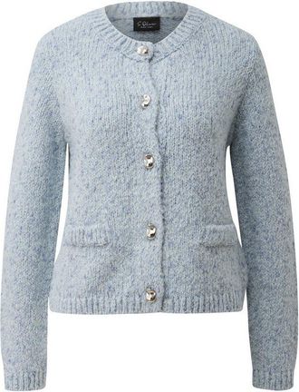 s.Oliver Cardigan Strickjacke Strickjacke aus Alpakamix mit angedeuteten Taschen