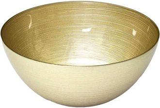 The Home Deco Factory KA6220, Saladier en Verre dor&eacute; &eacute;l&eacute;gant, Con&ccedil;u pour Servir salades et Plats vari&eacute;s, Con&ccedil;u pour r&eacute;ceptions et d&icirc;ners, Facile &agrave; Entretenir, D28 cm, Or