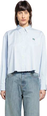 Miu Miu Pinstriped Cotton Cropped Shirt
