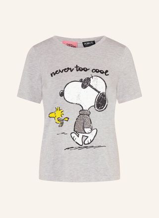 Frog Box Frogbox T-Shirt Mit Schmucksteinen grau