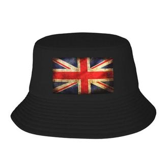 Generic Chapeau De Seau Unisexe Union Jack Chapeau De Soleil &Agrave; Large Bord Pliable Bonnet De Soleil, pour De P&ecirc;che, La Randonn&eacute;e, Sports, 56-58cm