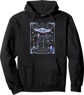 Star Wars The Mandalorian Grogu Holographic Poster Pullover Hoodie