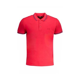 Cavalli Rotes Baumwoll-Poloshirt Kurze &Auml;rmel - - Tops - Herren - Rot - XL