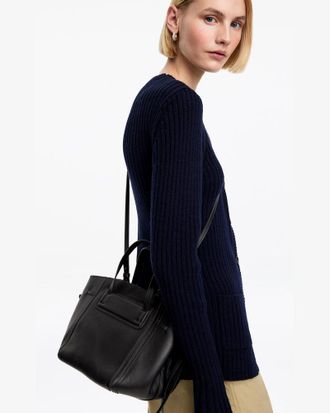 Arket Tragetasche Aus Leder -Schwarz