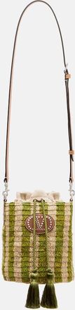 Valentino Garavani Tote Bag VLogo Mini aus Raffiabast