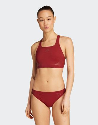 adidas adidas Performance - Lanelux - Bikini &agrave; dos en Y - Rouge ombre