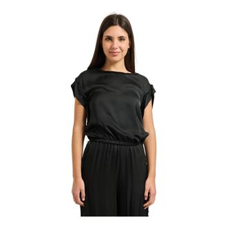 Manila Grace Femme, Blouses et Chemises, Noir, Taille: 44 FR Blouse en satin