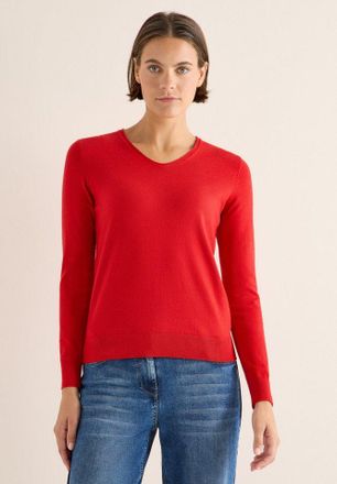 Cecil Strickpullover mit Materialmix