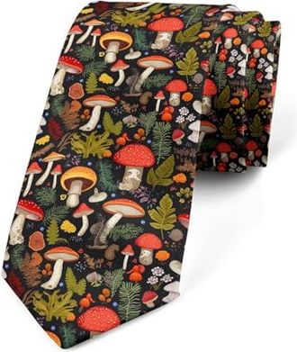 Generic Cravate Champignons Rouges, Oranges Et Verts Tendance Cravates Fine Cravate DAffaires Pour Accessoires C&eacute;l&eacute;brations Affaires
