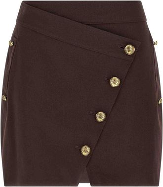 Elisabetta Franchi Mini Jupe - Marron
