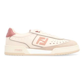 Fendi Match Leather Low-Top-Sneakers - - Shoes - Damen - Rosa - 36 EU