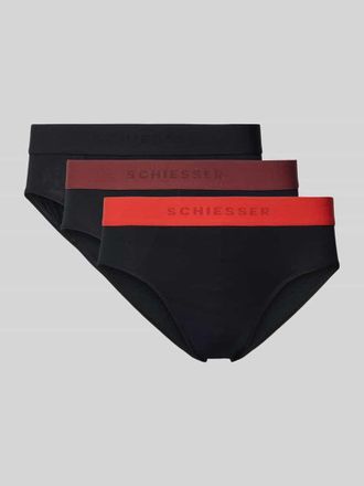 Schiesser Slip mit elastischem Logo-Bund im 3er-Pack