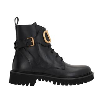 Valentino Garavani Stilvolle Lederstiefeletten mit Schnalle - - Shoes - Damen - Schwarzk - 35 1/2 EU