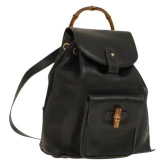Gucci Pre-owned Leder ruckscke - - Pre-owned - Damen - Schwarzk - ONE SIZE