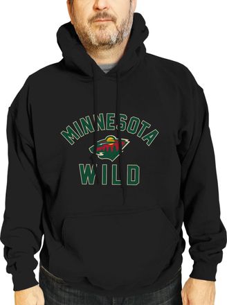 Wright & Ditson NHL Gameday Kapuzen-Sweatshirt f&uuml;r Erwachsene, offizielles Lizenzprodukt, Fleece-Hockey-Pullover, Unisex-Kapuzenpullover, Schwarz, XX-Large