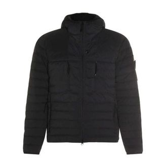 Stone Island Daunen-Pufferjacke mit Kapuze - - Jackets - Herren - Blau - 2XL