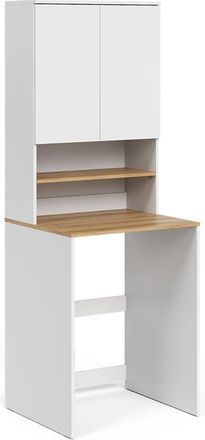 Vicco Armoire machine &agrave; laver Viktor, Blanc/Artisan, 68x88.2cm 2 pi&egrave;ces avec &eacute;tag&egrave;re, Vicco