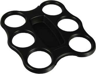 Papstar 36 Becher-Trays PS 22,4X 24,4X 2,4cm schwarz f. 6 Becher (10029)