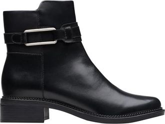 Clarks Femme Maye Bella Botte Tendance, Cuir Noir, 37.5 EU