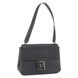 Ferragamo Sac bandouli&egrave;re en cuir Pre-owned - Femme - Pre-owned - Noir - Taille: ONE Size
