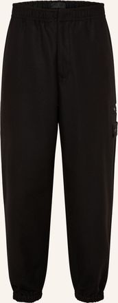 Stone Island Flanellhose Ghost Im Jogging-Stil Extra Slim Fit schwarz