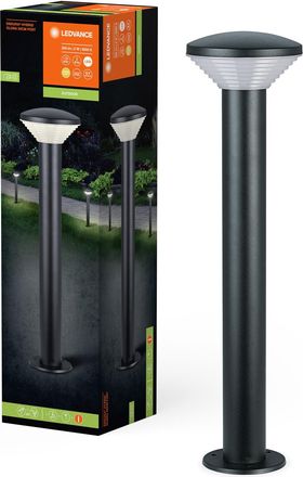 Ledvance ENDURA HYBRID OLONA Außenleuchte, Hybridleuchte, 2W, 140lm, warmweiße Lichtfarbe, 3.000K Farbtemperatur, dunkelgrau, Edelstahl, IP44 & IP67 Schutzklas