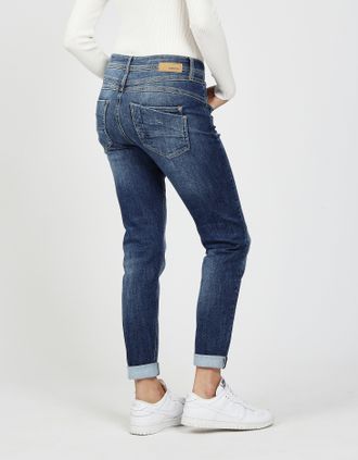 Gang Skinny-fit-Jeans GANG 94AMELIE SKINNY, Damen, Gr. 26, N-Gr, blau (precious wash), Denim/Jeans, Obermaterial: 79% Baumwolle, 20% Polyester, 1% Elasthan