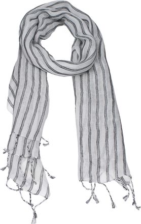 Brunello Cucinelli Brunello Cucinelli Femmes &Eacute;charpe Lin Blanc/Noir