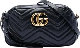 Gucci Sac bandouli&egrave;re matelass&eacute; Pre-owned - Femme - Pre-owned - Noir - Taille: ONE Size