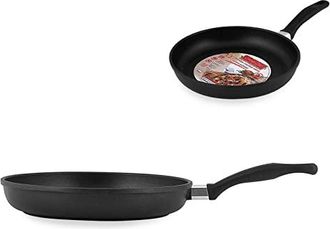 hOme Home Granchef Bratpfanne niedrig, Beschichtiung Antihaft, Rund, Aluminium,Schwarz, Durchmesser 26 cm