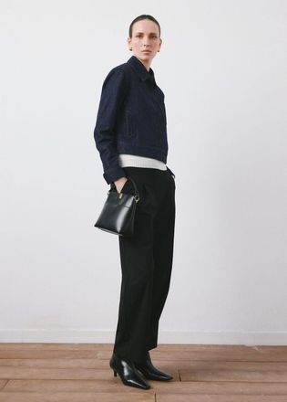 Mango Veste jean cintr&eacute;e &agrave; poches bleu - Femme - XS - MANGO