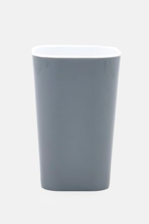 KELA Kela 22921 Becher Nora aus Kunststoff in Grau/Wei&szlig;, Plastik, 7,5 x 7,5 x 12 cm